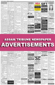Read Latest published Ads in Assam Tribune Newspaper